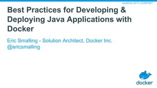 Best Practices for Developing & Deploying Java Applications with Docker | PDF