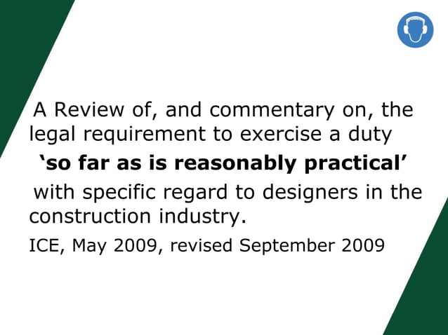 ICE and Capita Symonds Health and Safety Lecture | PPT