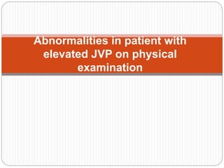 Jugular Venous Pressure | PPTX