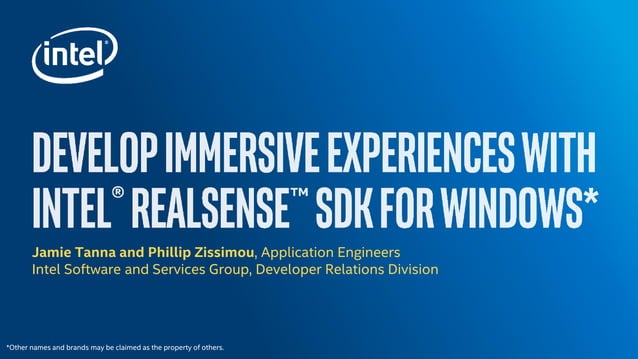 Intel Real Sense, Diversity Meetup by Jamie Tanna | PPT
