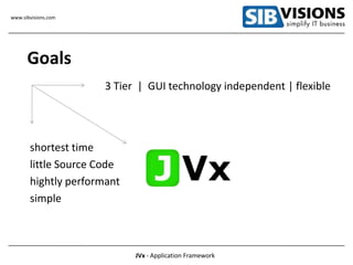 JVx - Application framework - 2013 | PPT