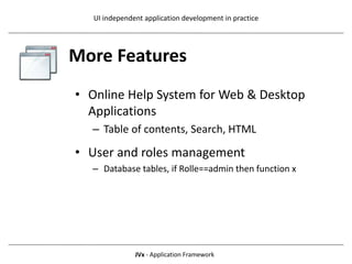 Technology independent UI development with JVx | PPTX