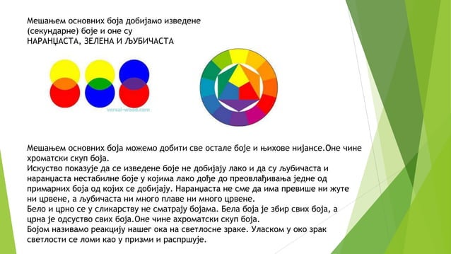 Osnovne i izvedene boje | PPTX