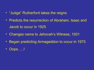 Power Point: Jehovah's Witnesses | PPT