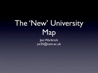 The 'New [University of Cambridge] Map | PPT