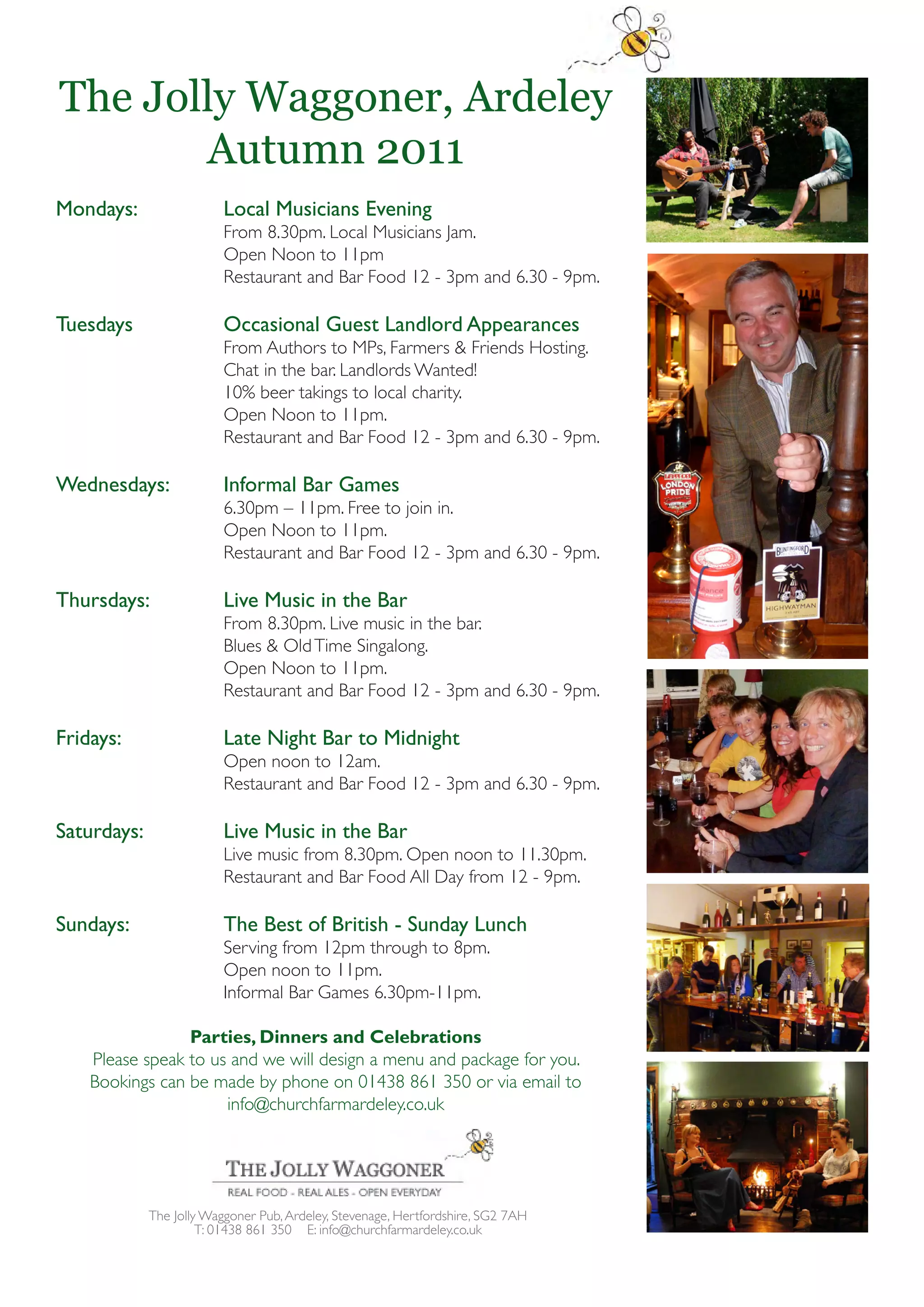 The Jolly Waggoner Menu | PDF