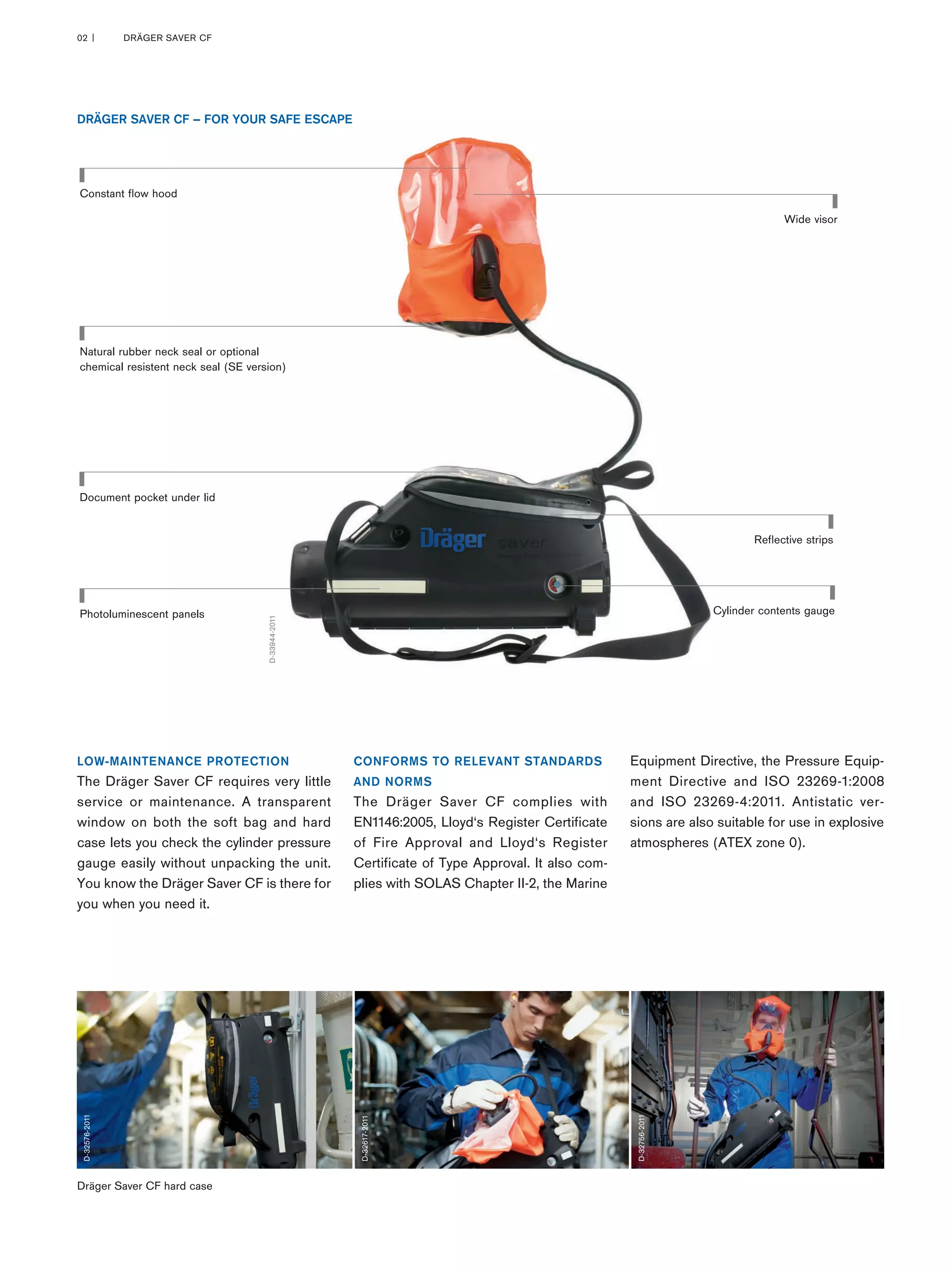 Maschera antigas di emergenza Fornid - Drager Saver cf | PDF