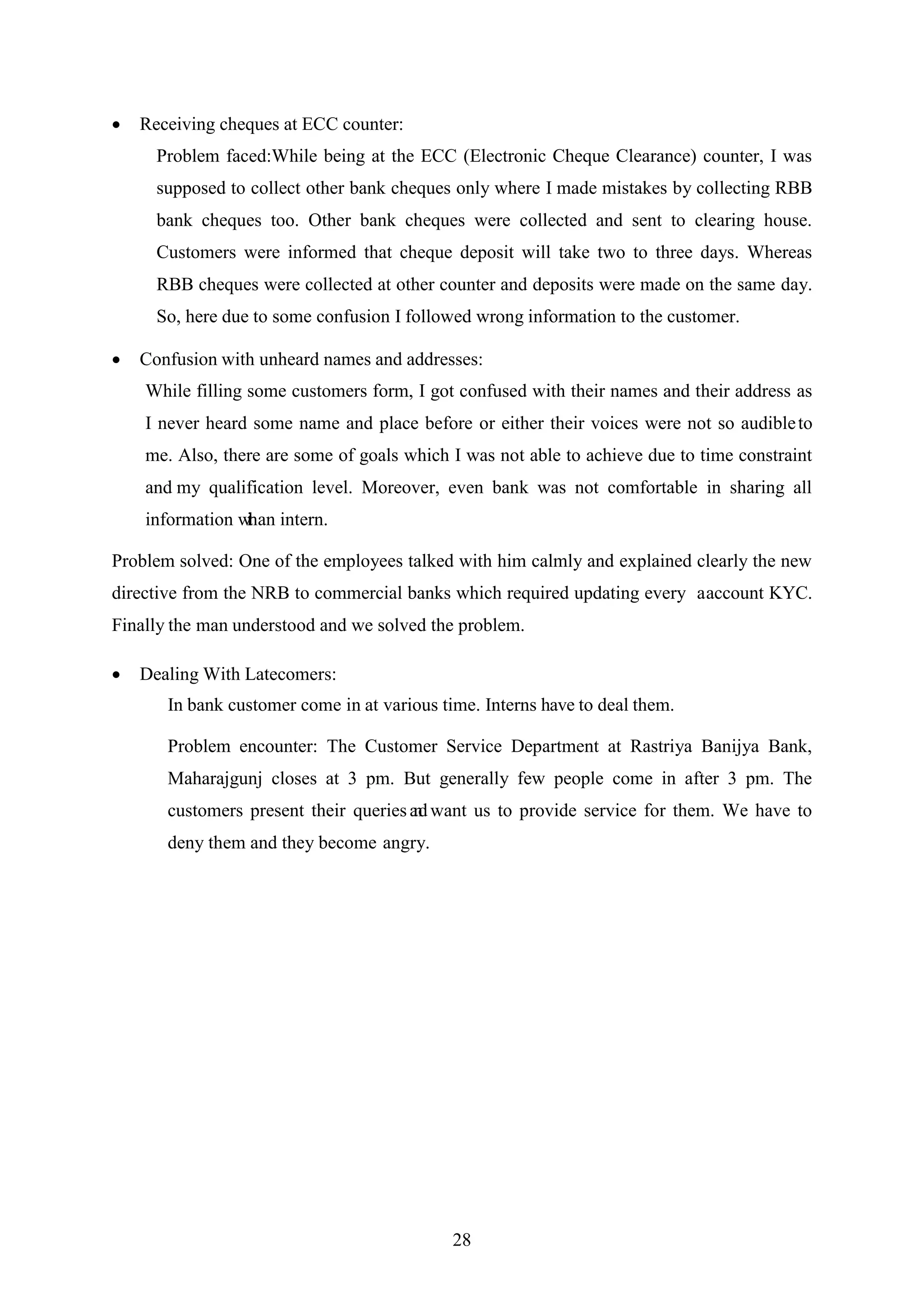 Rastriya Banijya Bank Maharajgunj Internship Report | PDF