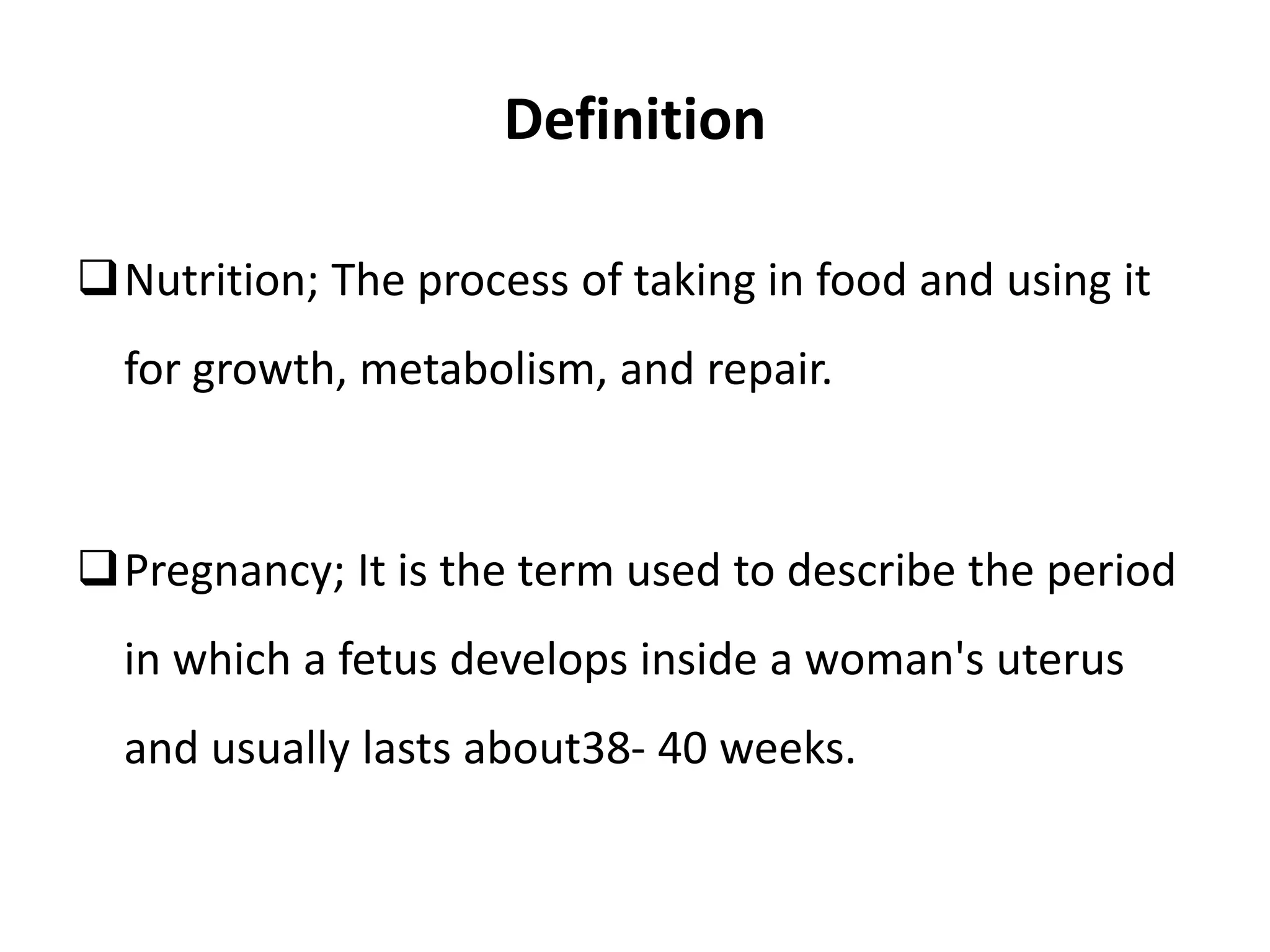 Nutrition during pregnancy | PPTX