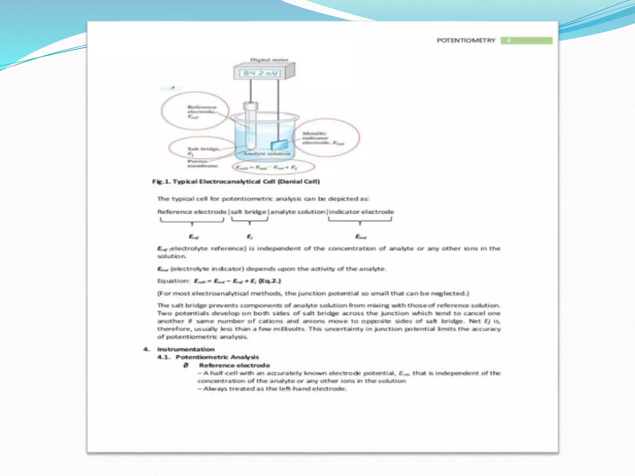 POTENTIOMETRY | PPTX | Chemistry | Science