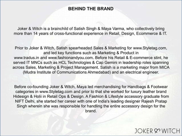 JOKER & WITCH | PPTX