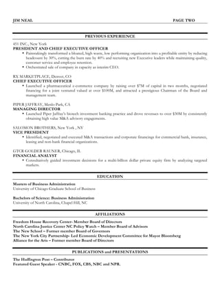 Resume of Jim Neal | PDF