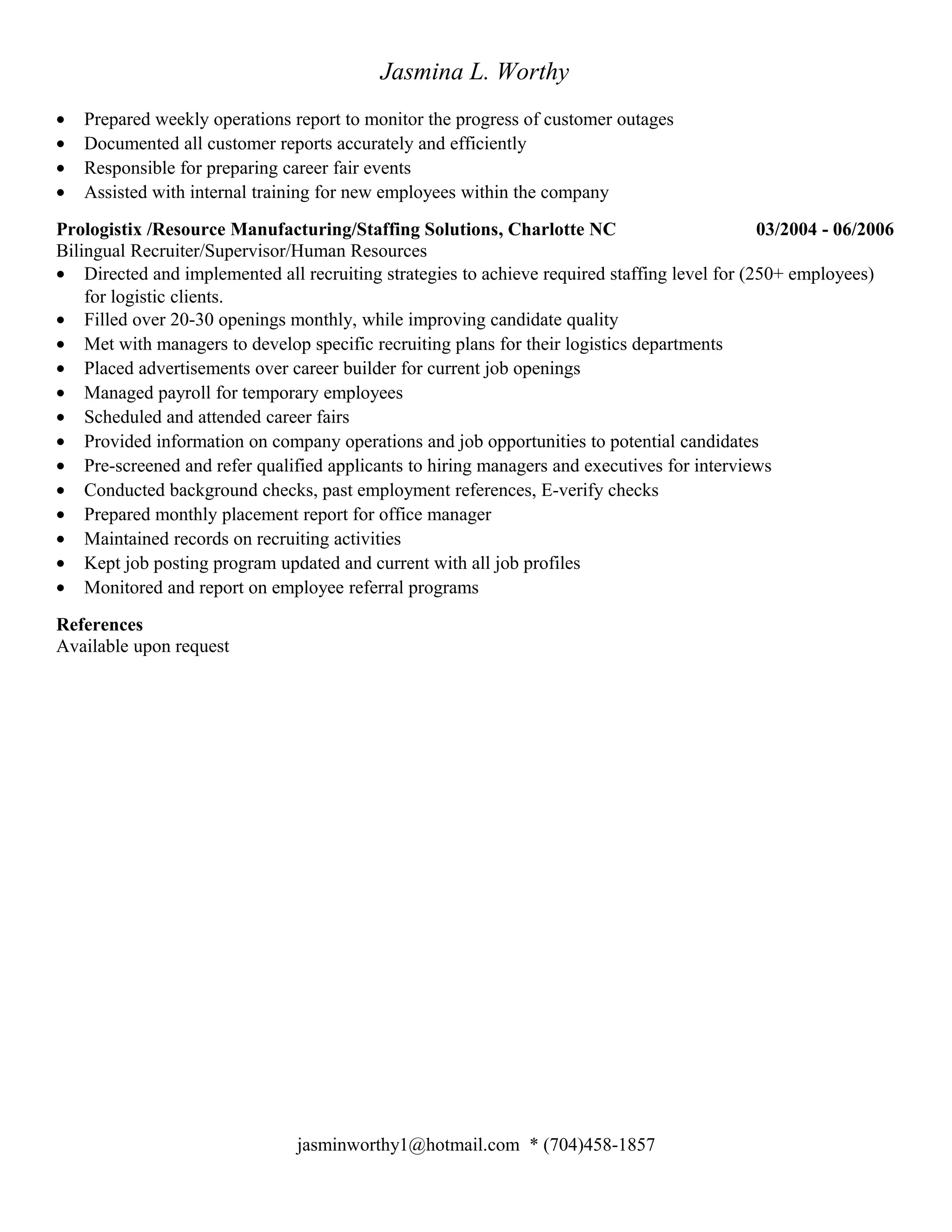 Jw resume | PDF