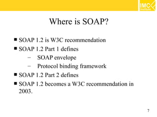 Java Web Services [2/5]: Introduction to SOAP | PPT