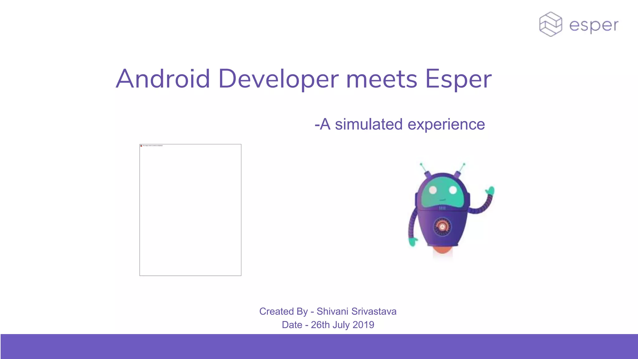 Developer meets esper | PPT