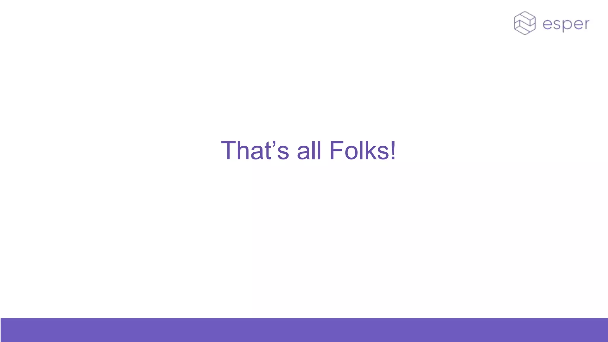 Developer meets esper | PPT