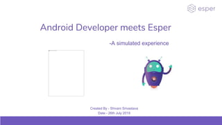 Developer meets esper | PPT