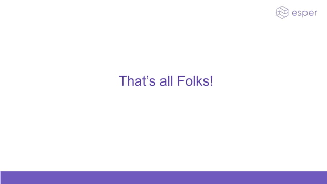 Developer meets esper | PPT