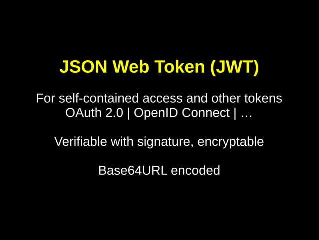JSON Web Tokens (JWT) | PPT
