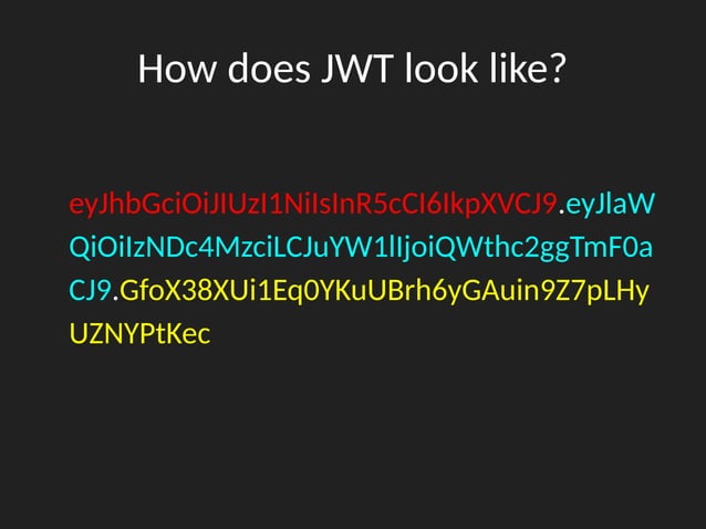 JWT_Presentation to show how jwt is better then session based authorization | PPTX