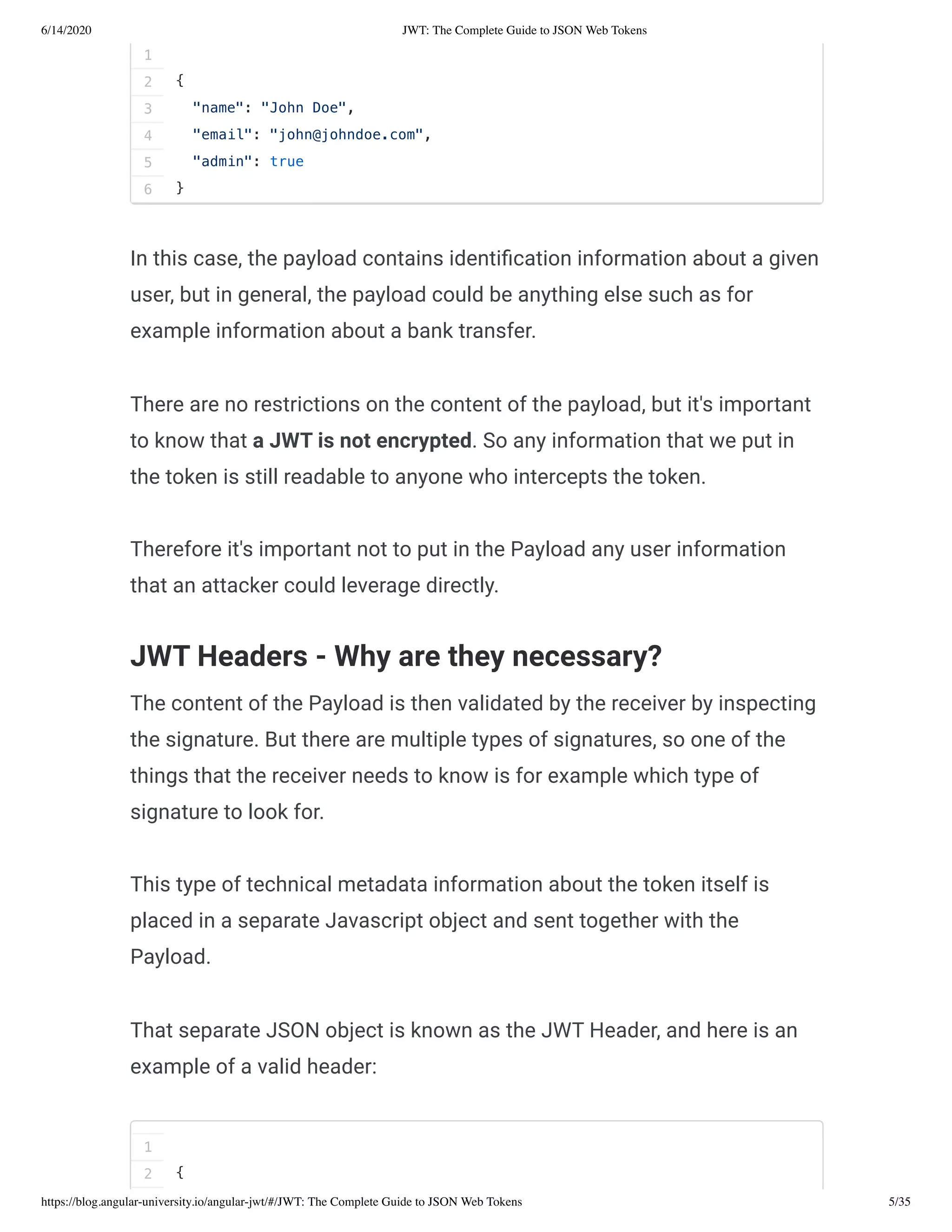 Jwt the complete guide to json web tokens | PDF