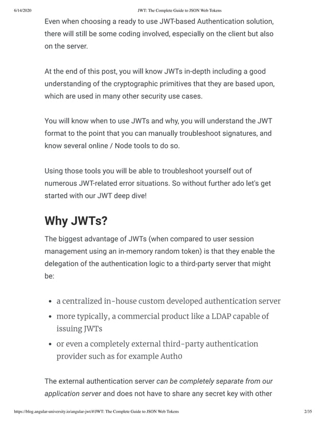 Jwt the complete guide to json web tokens | PDF