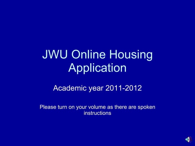 Jwu housing app tutorial | PPT