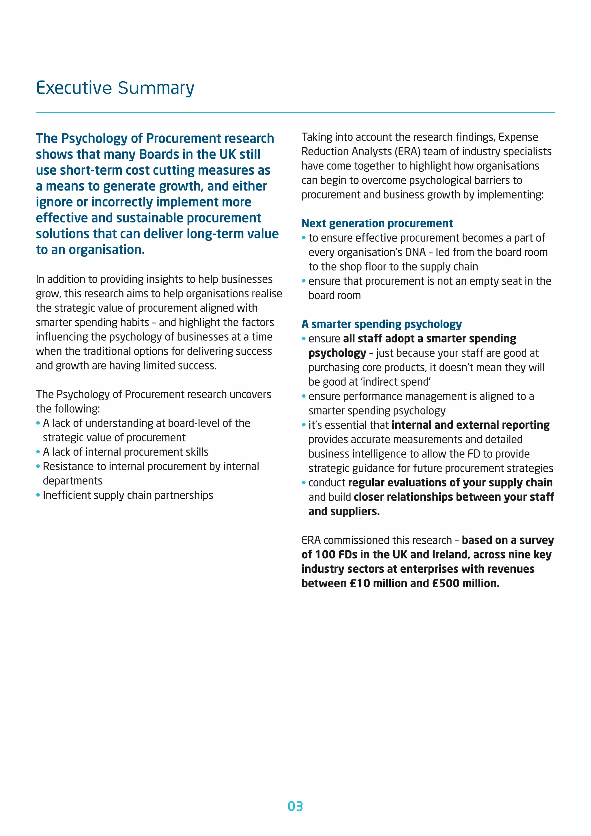 ERA - The Psychology of Procurement | PDF