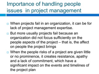 People issues in project management | PPTX