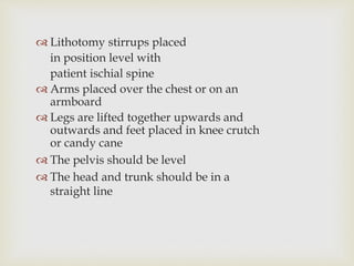 Lithotomy position abdullah | PPTX