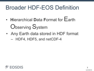 HDF-EOS Data Product Developer's Guide | PPTX