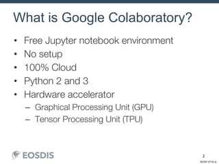 Google Colaboratory for HDF-EOS | PPT