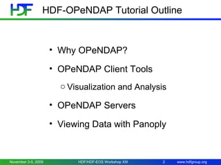 Using visualization tools to access HDF data via OPeNDAP | PPT