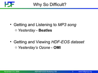 Using visualization tools to access HDF data via OPeNDAP | PPT