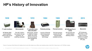 Tuesday 9.15 john frey innovation @ hp | PPTX