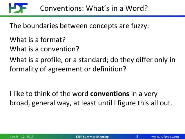 Conventions Meaning