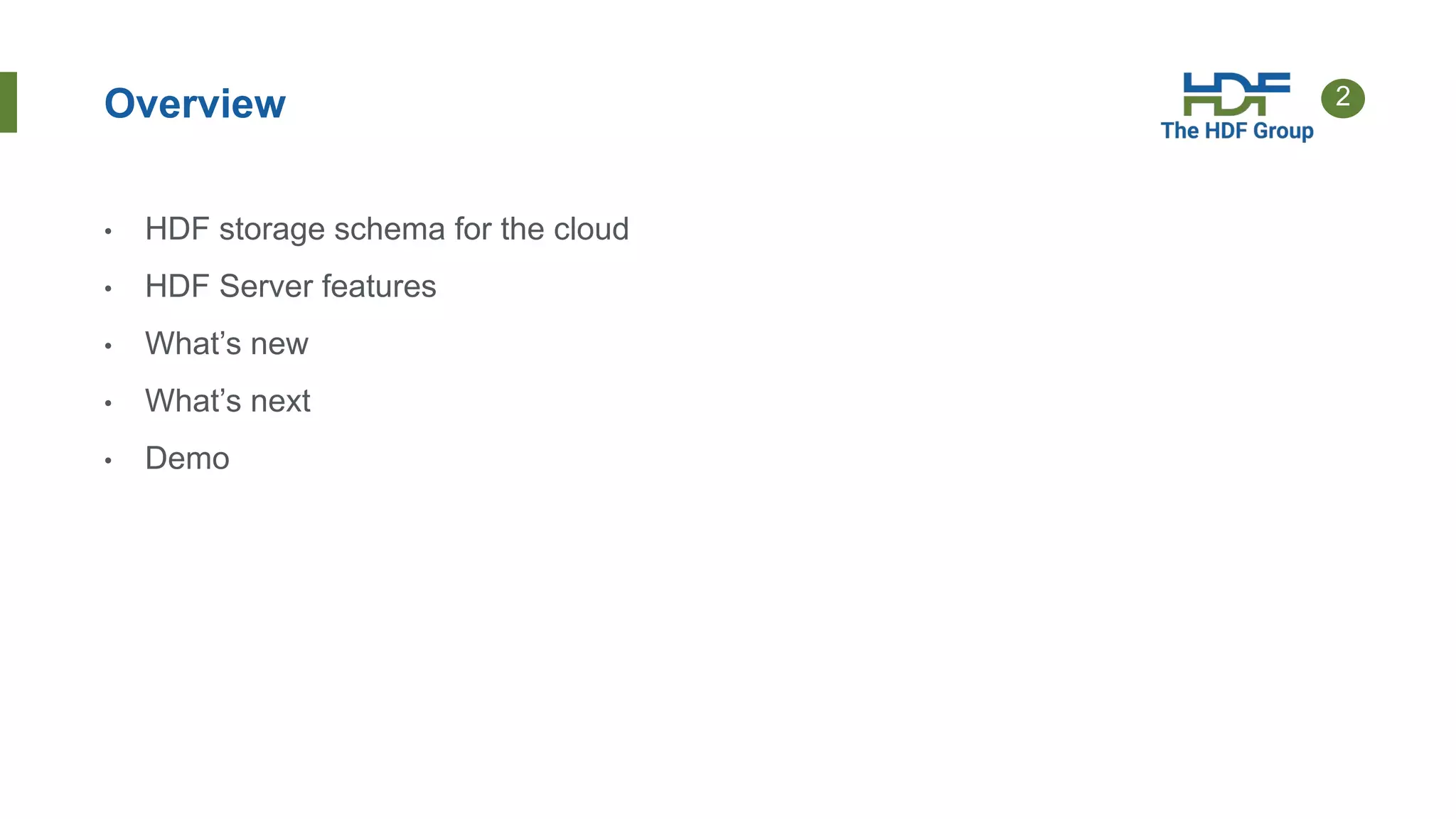 HDF for the Cloud - New HDF Server Features | PPT