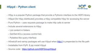 HDF for the Cloud - New HDF Server Features | PPTX