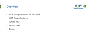 HDF for the Cloud - New HDF Server Features | PPTX