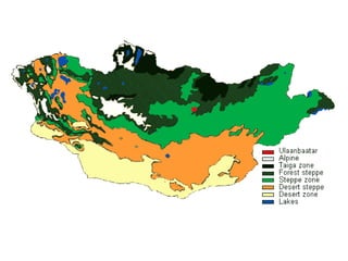 Mongolia introduction climate, steppes landforms | PPTX