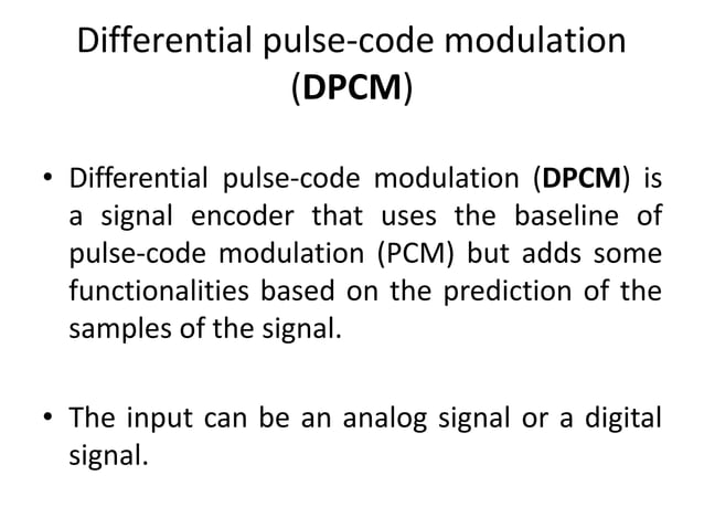 Waveform_codingUNIT-II_DC_-PPT.pptx | Digital Audio | Computer Software and Applications
