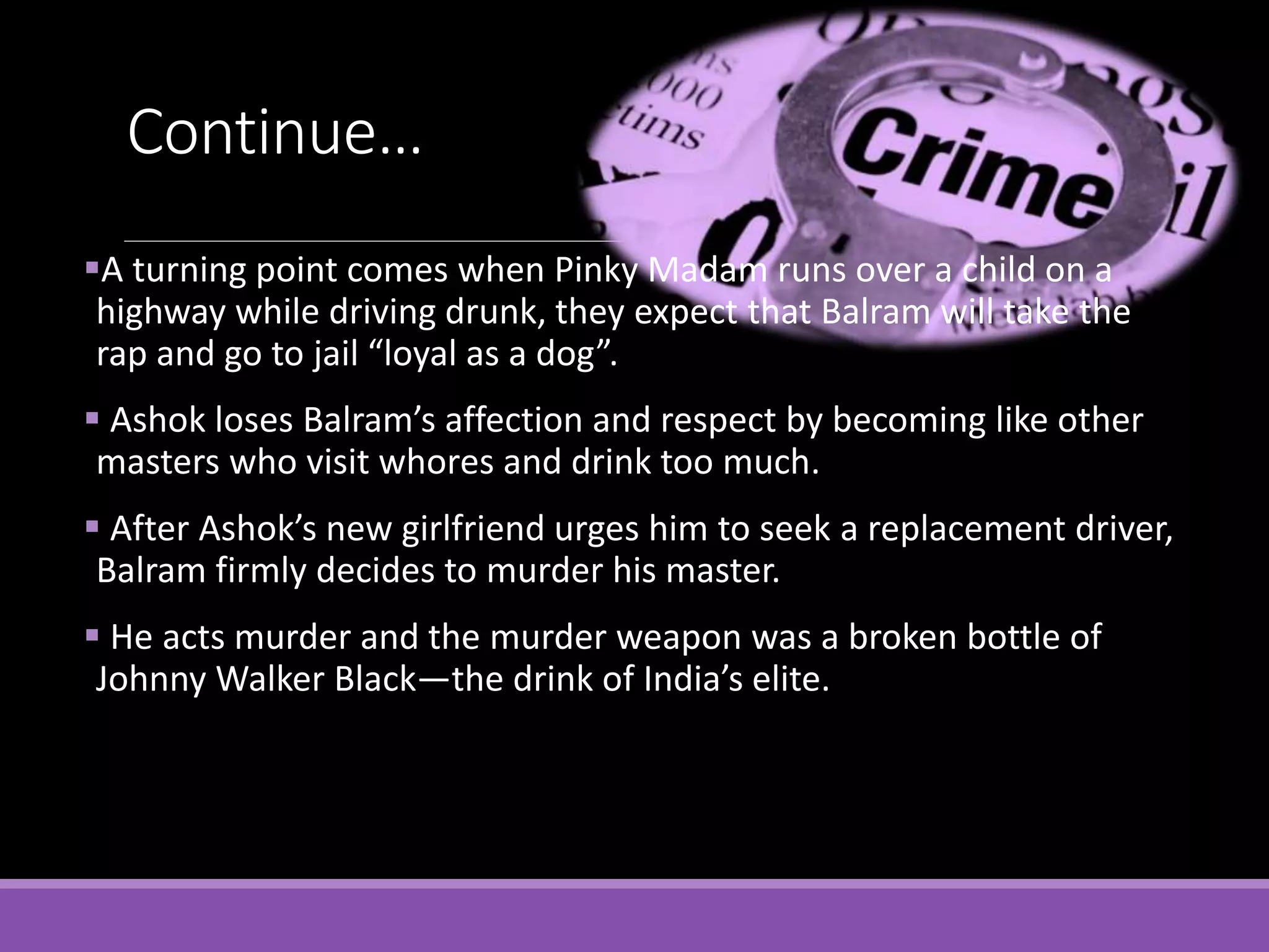 The White Tiger compared to The Native Son | PPT