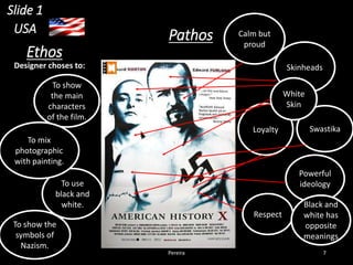 American History X- Ethos, Pathos, Kairos, Logos | PPTX