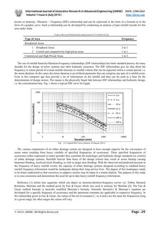 Intensity-Duration-Frequency Curves and Regionalisation | PDF