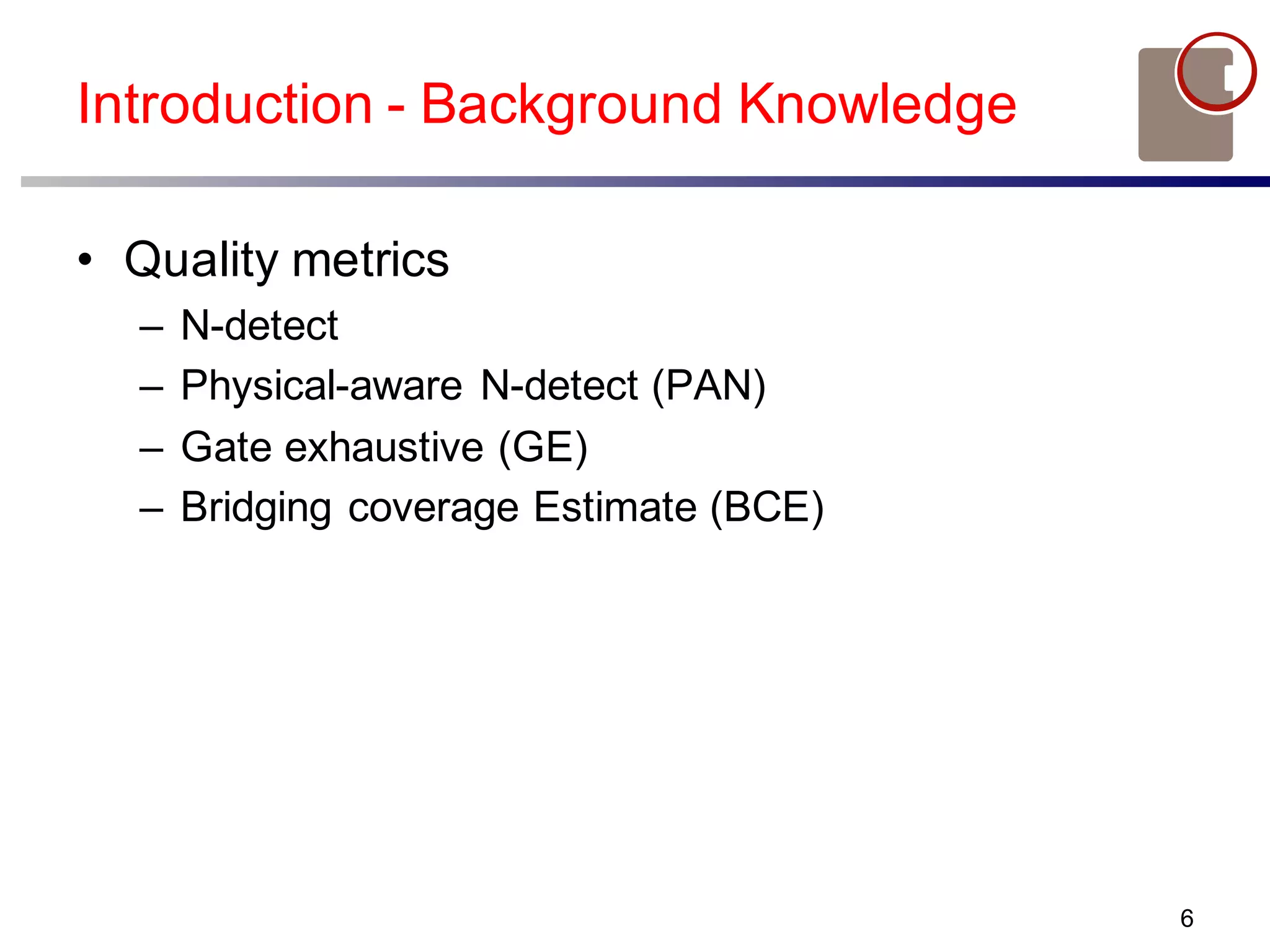 Paper Review A Parallel Test Pattern Generation Algorithm To Meet Multiple Quality Objectives Ppt