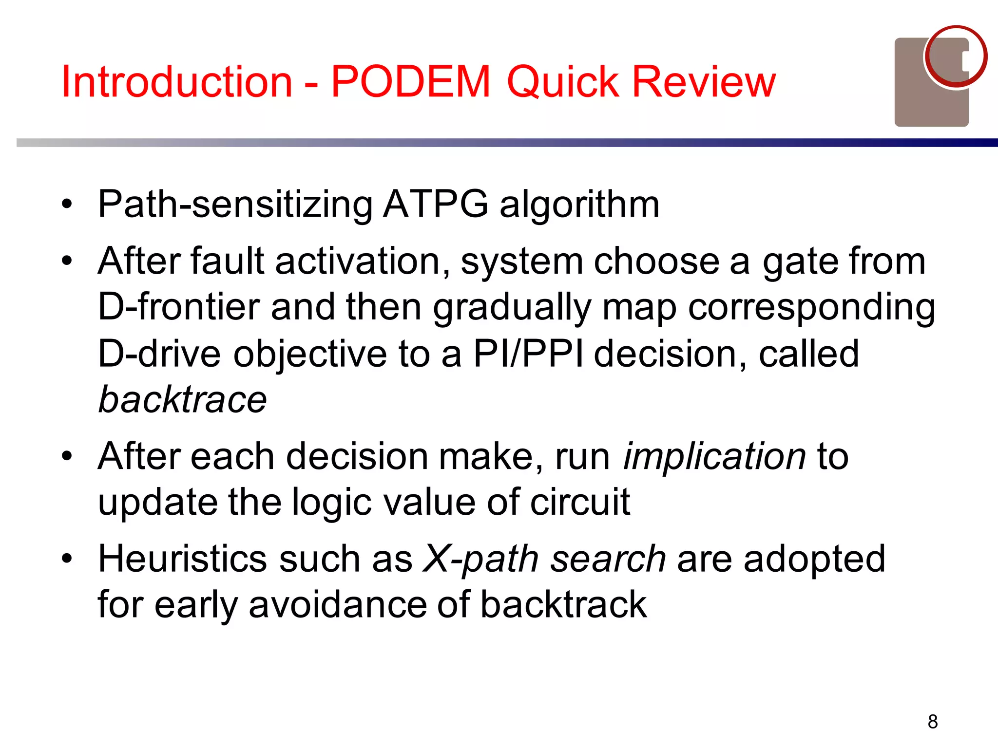 Paper Review A Parallel Test Pattern Generation Algorithm To Meet Multiple Quality Objectives Ppt