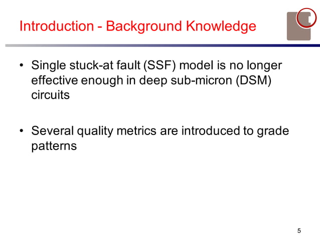 Paper Review A Parallel Test Pattern Generation Algorithm To Meet Multiple Quality Objectives Ppt