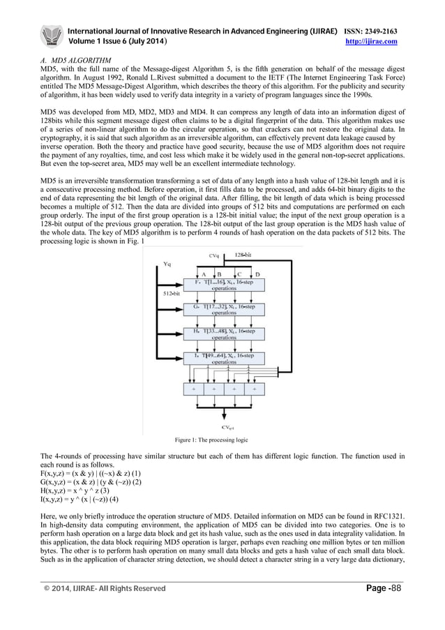 Implementation of New Modified MD5-512 bit Algorithm for Cryptography Implementation of New Modified MD5-512 bit Algorithm for Cryptography