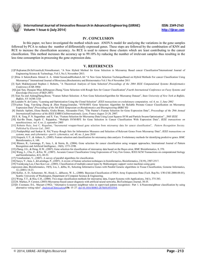 Innovative Technique for Gene Selection in Microarray Based on Recursive Cluster Elimination and ...