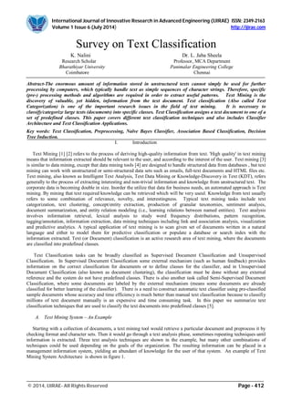 Survey on Text Classification | PDF